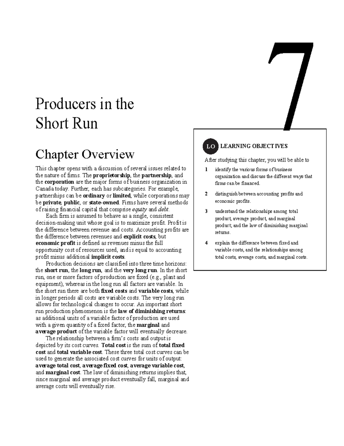 Ch7 review - Producers in the Short Run Chapter Overview This chapter ...