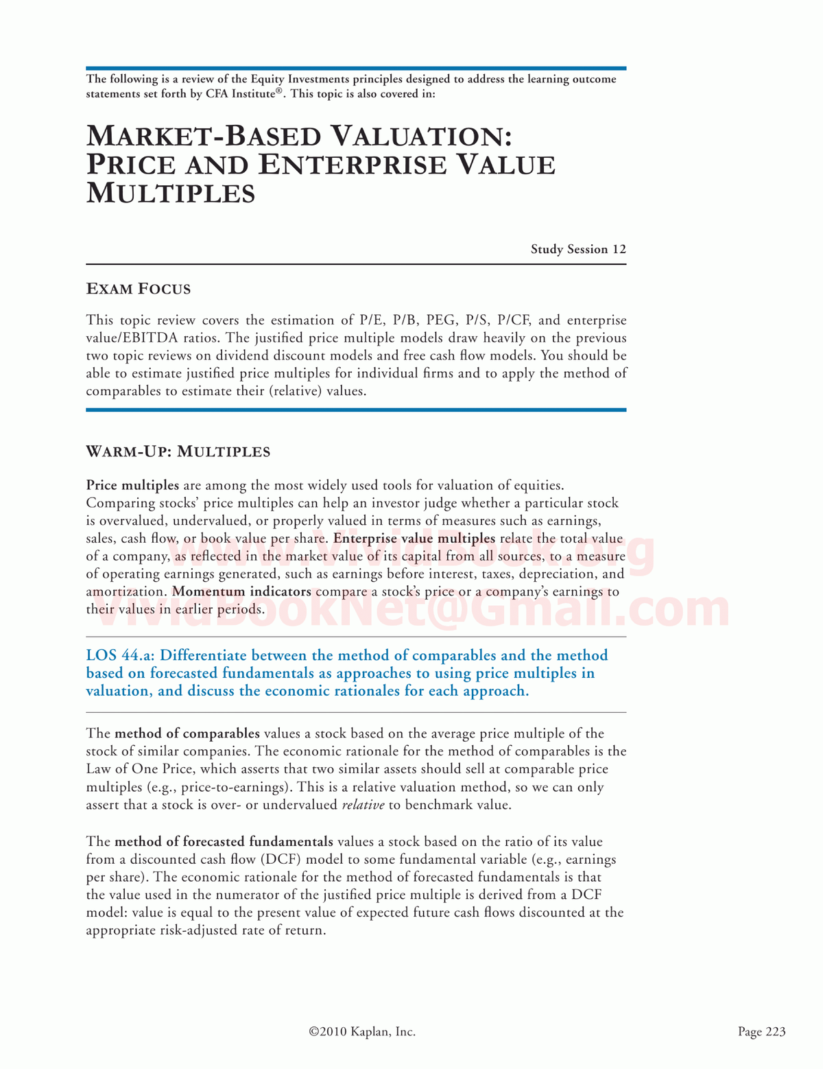 Market Based Valuation Notes - Corporate Financial Management - Studocu