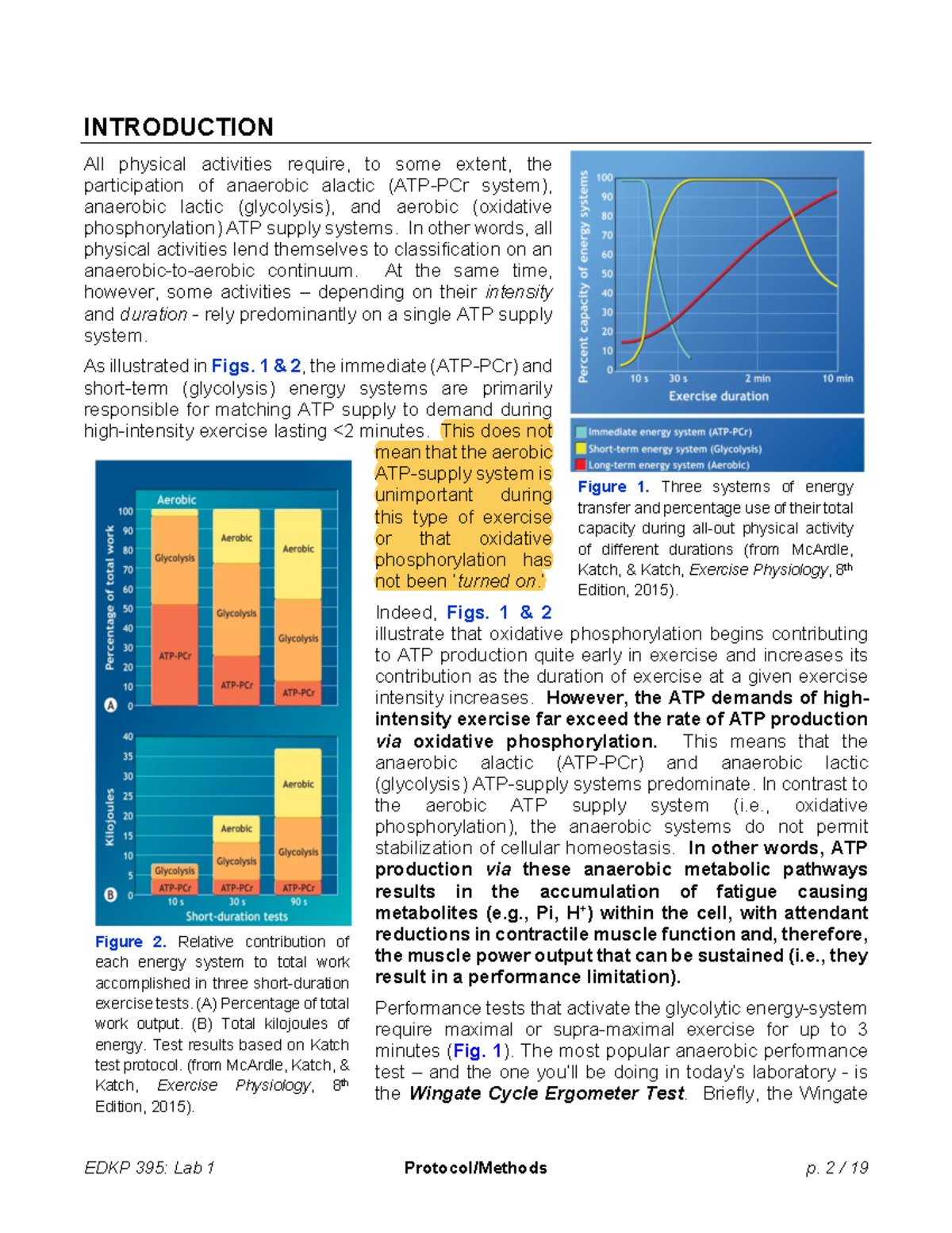 `EDKP 395 - 2023 - Lab 1 - Wingate Test - v2 - EDKP 395: Lab 1 Protocol ...