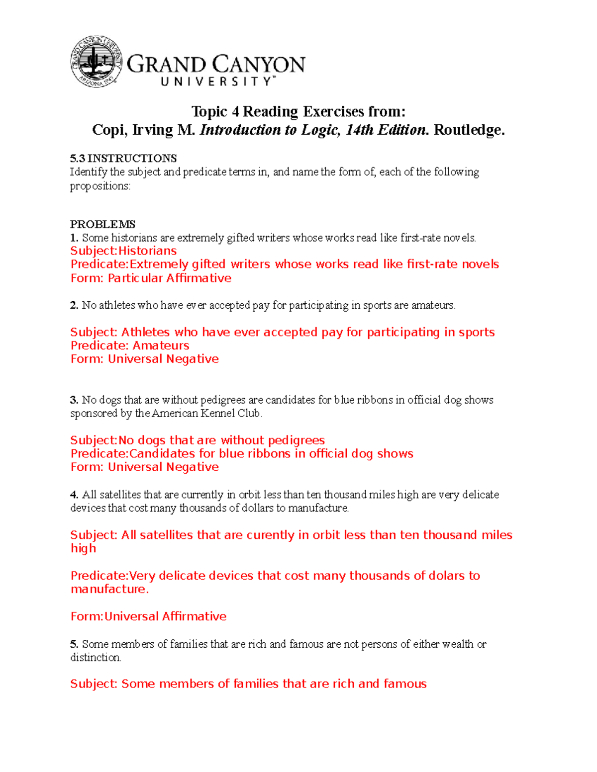 COM-362 T4 reading exercises - Topic 4 Reading Exercises from: Copi ...
