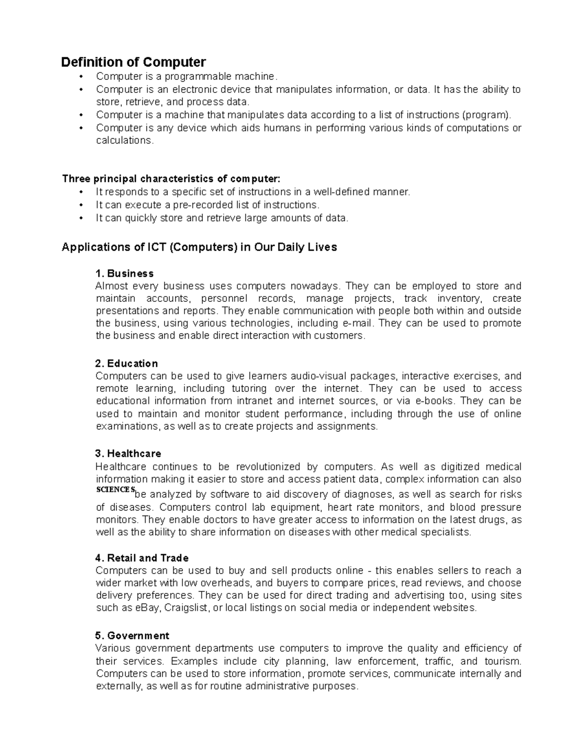 The-Computing-Industry - Definition of Computer Computer is a ...