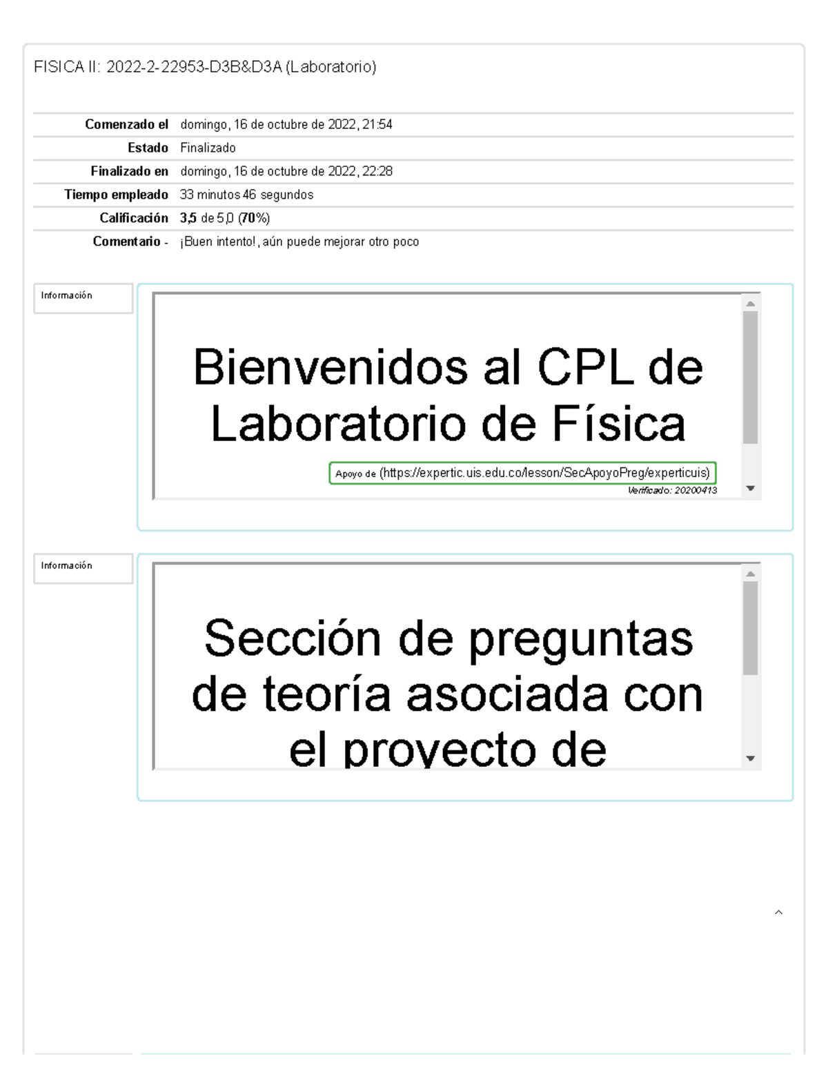 CPL Proyecto 01 - Información Información Comenzado el domingo, 16 de octubre de 2022, 21 ...