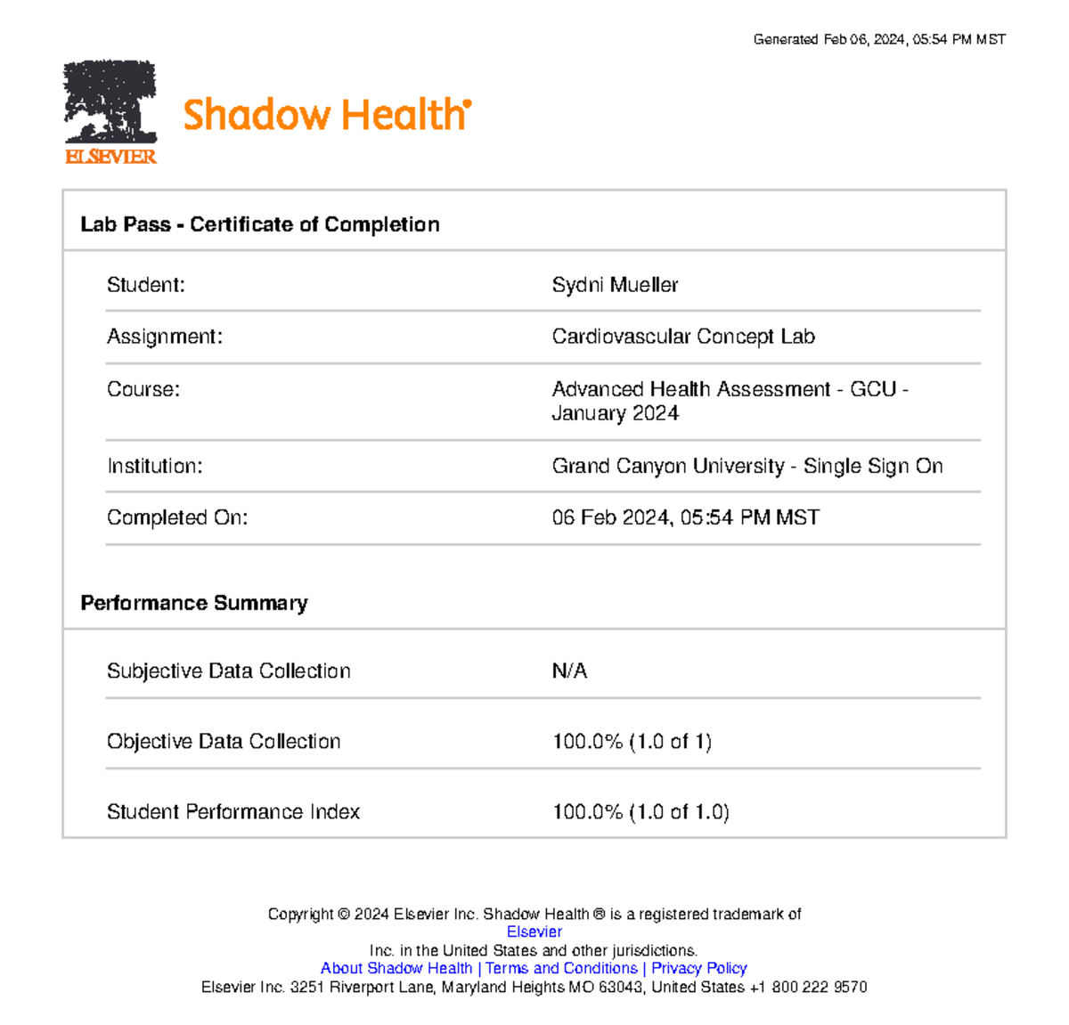 HPI Brian Zoster SOAP note - Generated Feb 06, 2024, 05:54 PM MST Lab ...