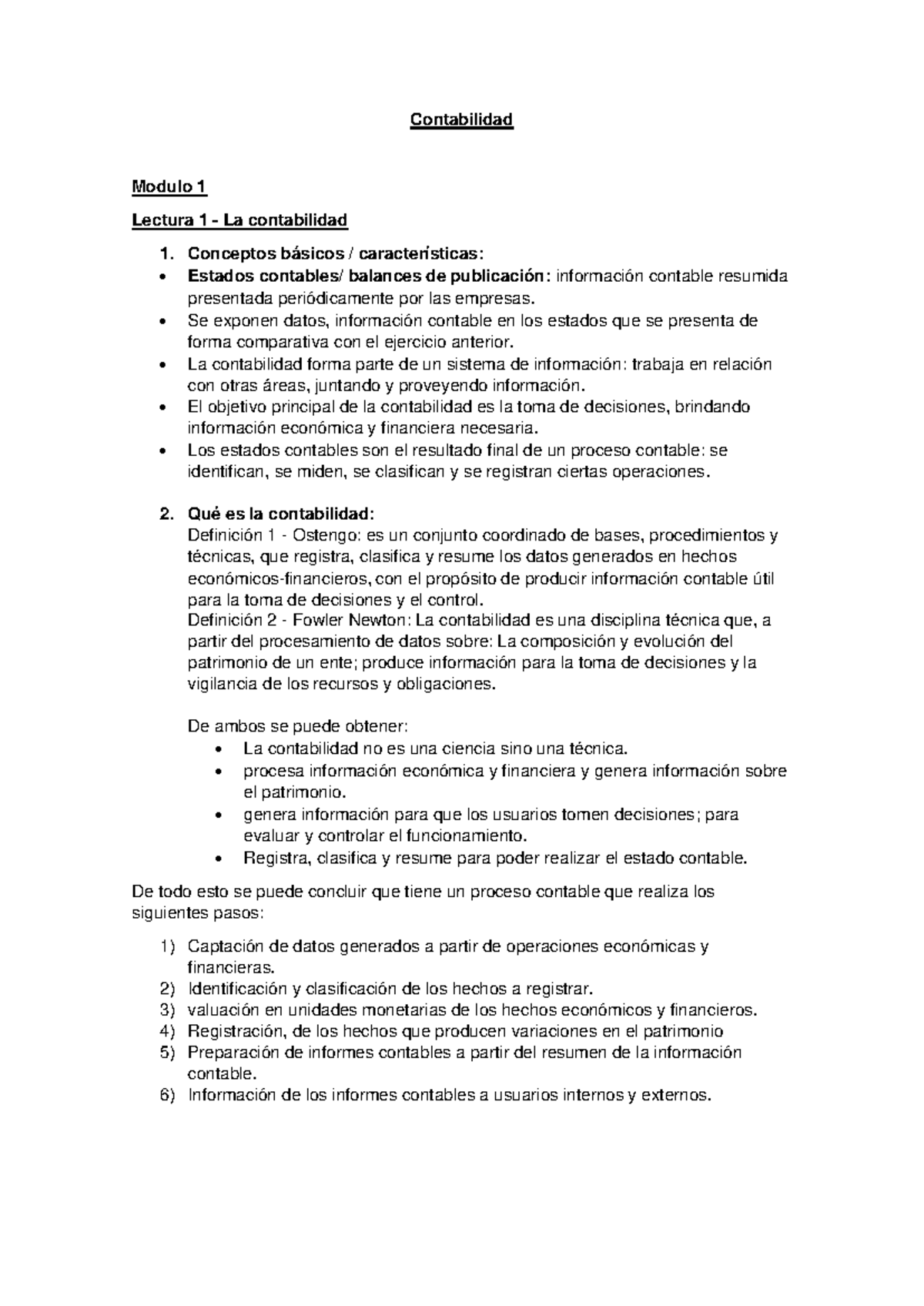 Contabilidad - Contabilidad Modulo 1 Lectura 1 - La contabilidad 1 ...