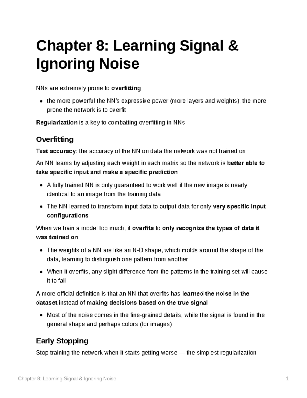 Intro to Regularization - Chapter 8: Learning Signal & Ignoring Noise NNs are extremely prone to ...