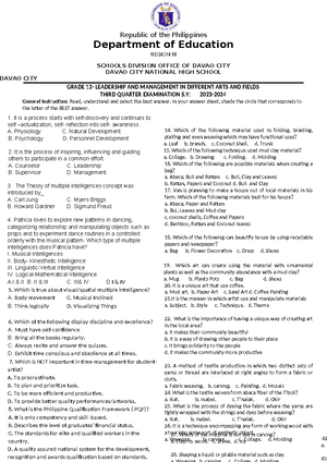 Q2 SHS CPAR Module 7 - Contemporary Philippine Arts from the Regions ...