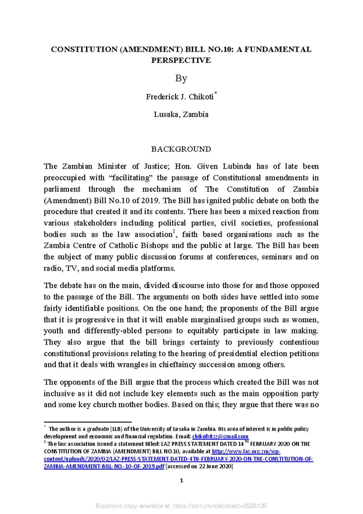 Construction Amendment bill no.10, a fundamental perspective - 1 ...