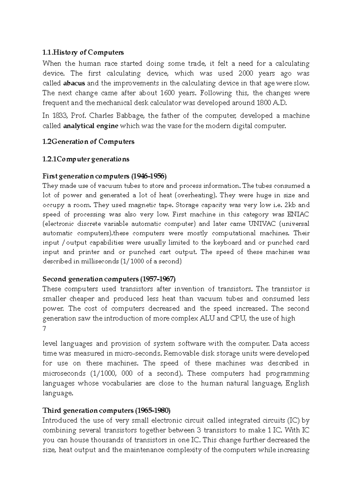 History of computers generations tutorial 2024 - 1.1 of Computers When ...