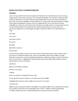 Reverse Case Study 2 - example - REVERSE CASE STUDY #2: HYPERTHYROIDISM ...