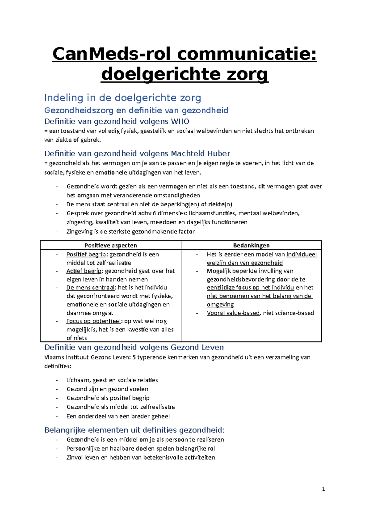 Can Meds-rol communicatie doelgerichte zorg - CanMeds-rol communicatie: doelgerichte zorg ...