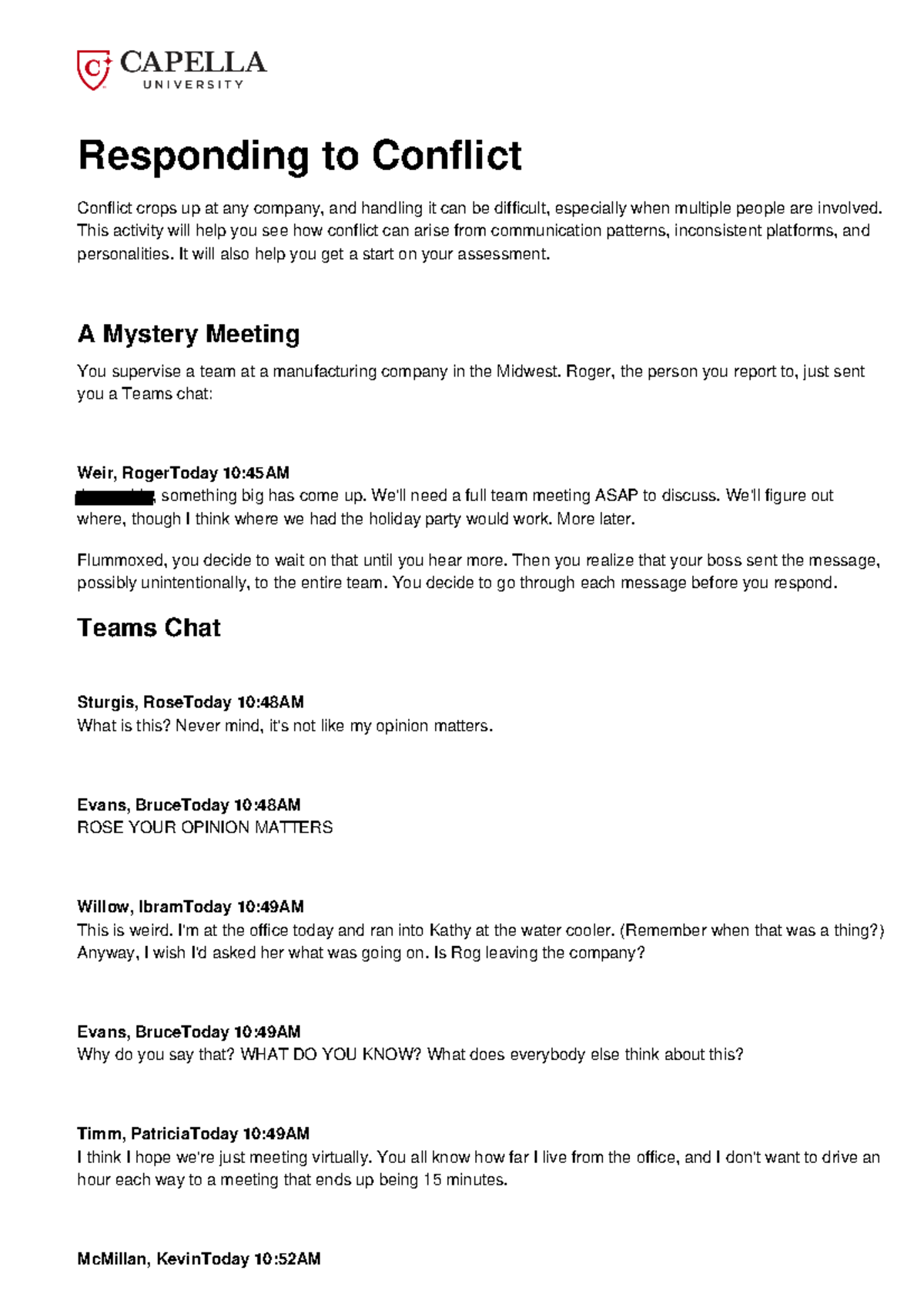 Responding to conflict interactive - Responding to Conflict Conflict ...