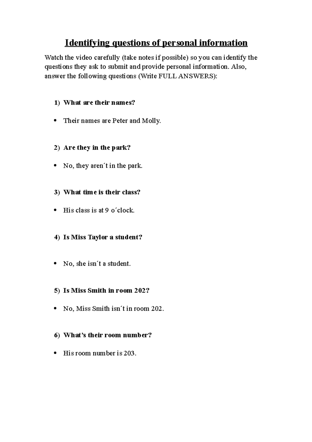 Homework - Identifying questions of personal information - Semana 1 ...