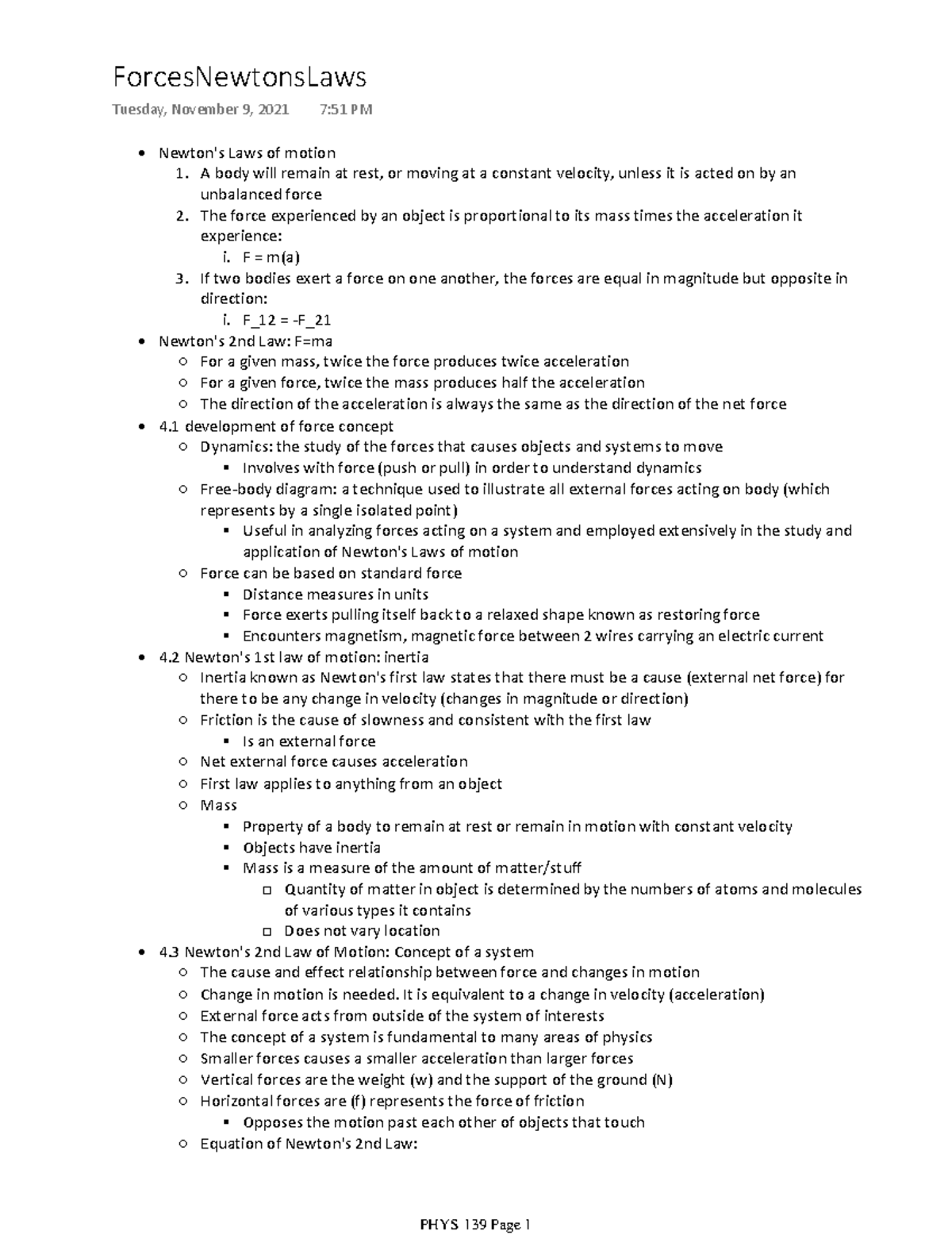 Forces Newtons Laws - Learned about Newton's laws and how it is used in ...