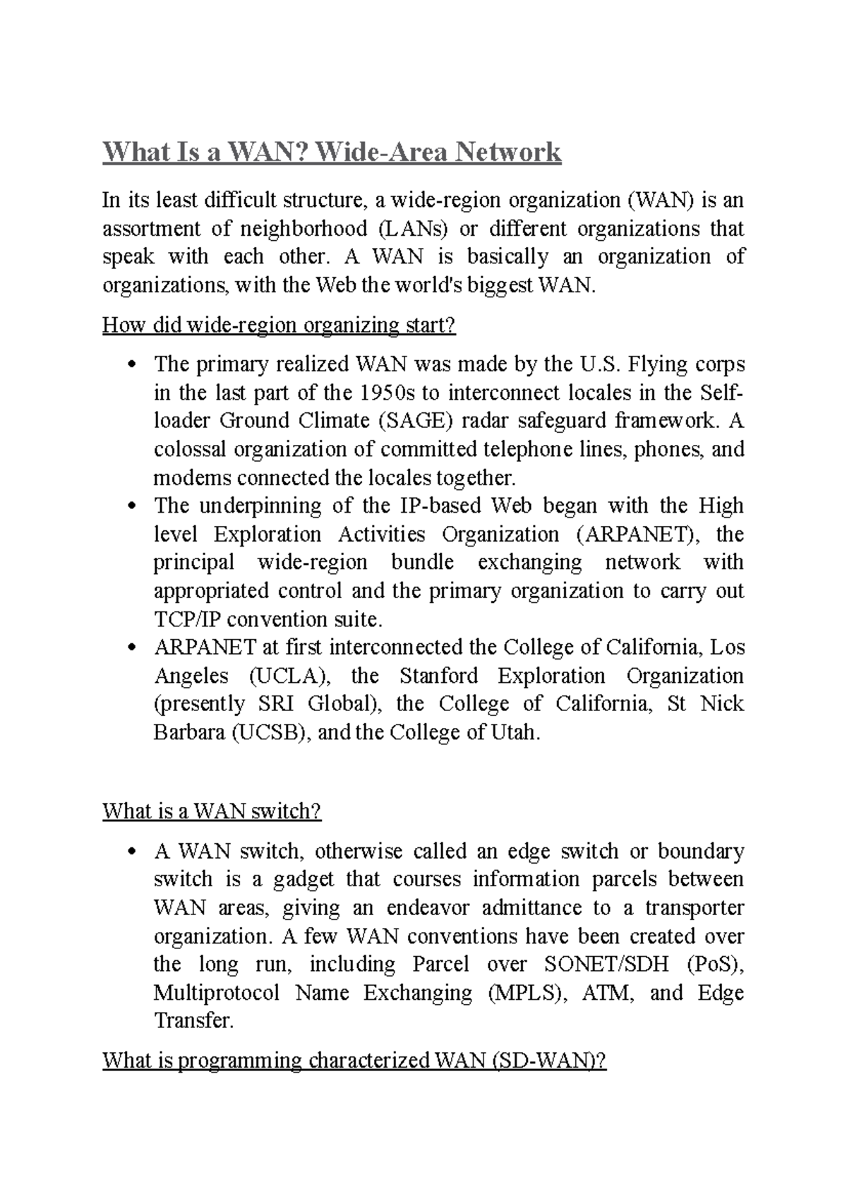 What Is a WAN-Wide-Area Network - What Is a WAN? Wide-Area Network In ...