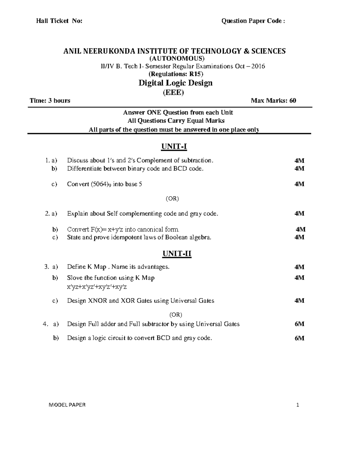 II-I-EEE - ANIL NEERUKONDA INSTITUTE OF TECHNOLOGY & SCIENCES ...