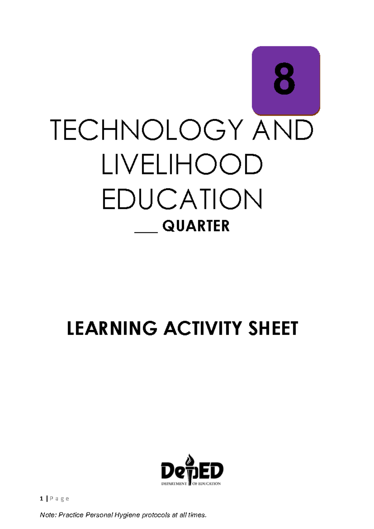 Computer-System-Servicing - 1 | P a g e 8 TECHNOLOGY AND LIVELIHOOD ...