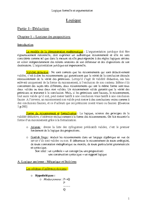 logique formelle et argumentation