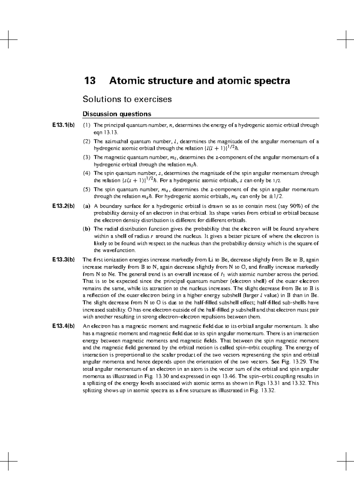 Chap13 - lectures - 13 Atomic structure and atomic spectra Solutions to exercises Discussion ...