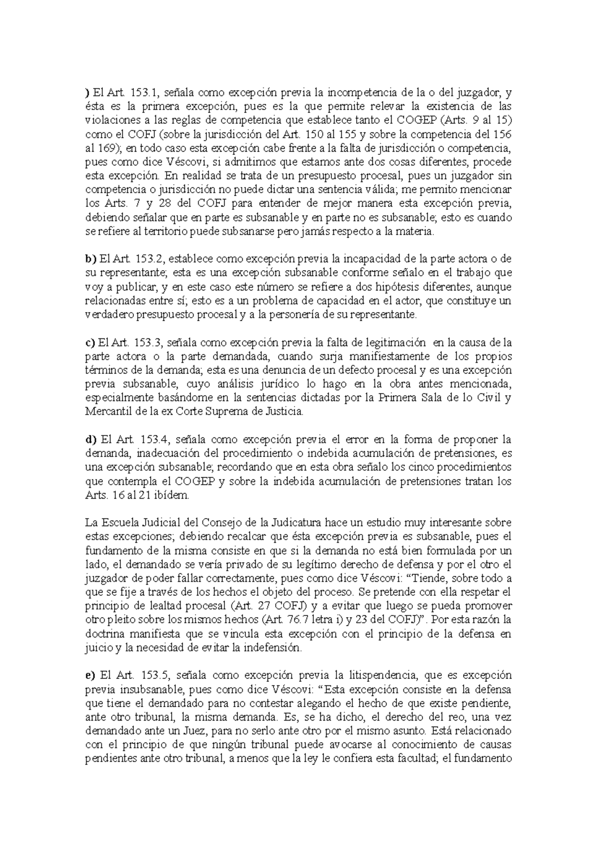 Cogep Art 153 - articulo de la constitucion del Ecuador 153 - ) El Art ...