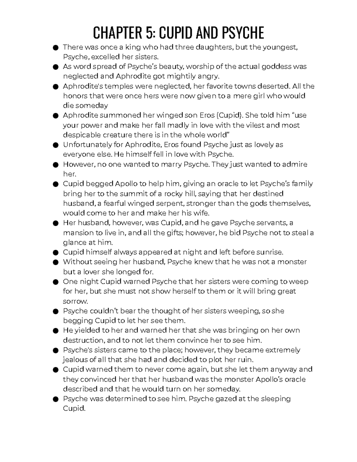 Mythology - Chapter 5 Cupid and Psyche - CHAPTER 5: CUPID AND PSYCHE ...