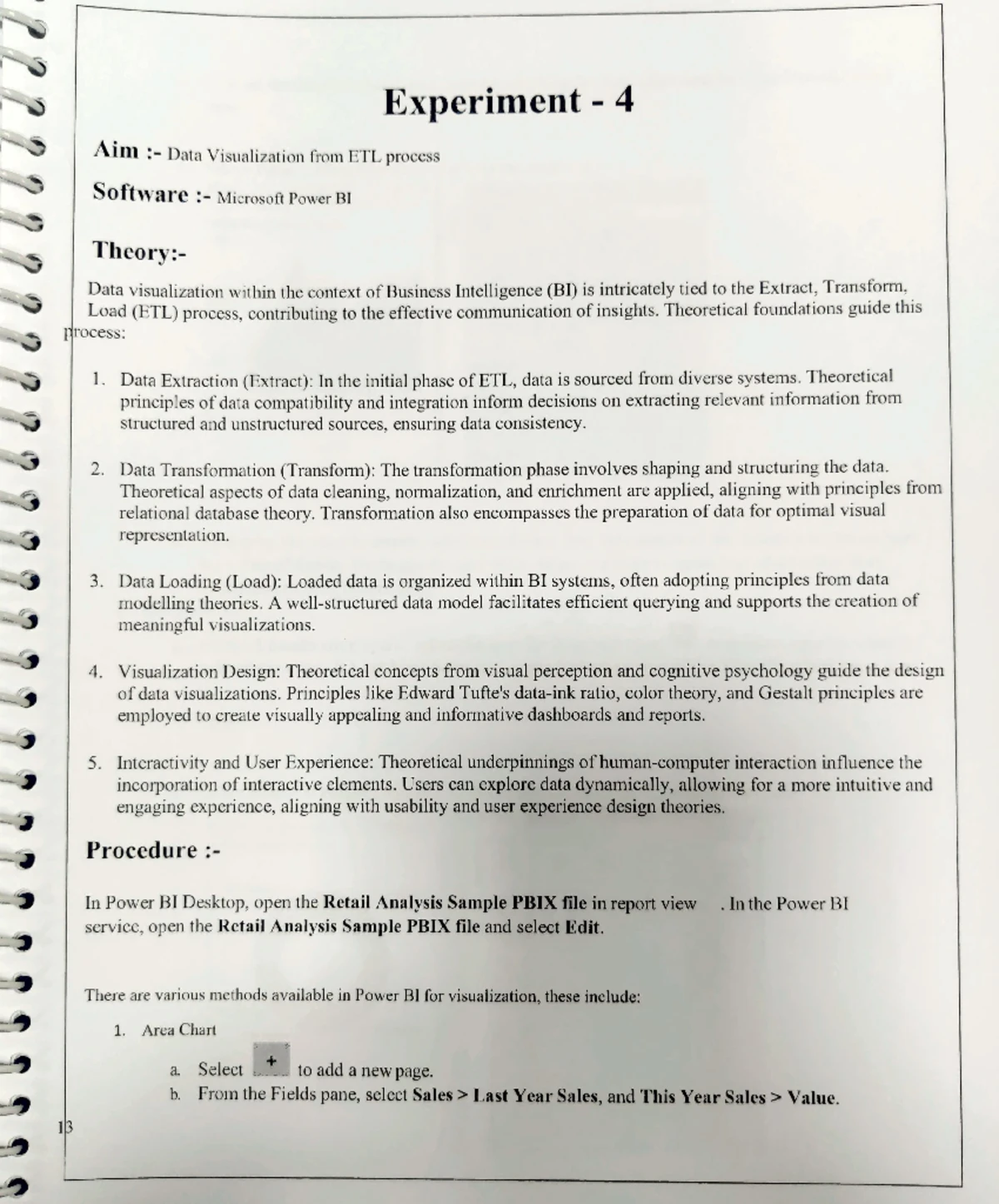 BI notes and study material - Aim: -Perform the ETL process to ...