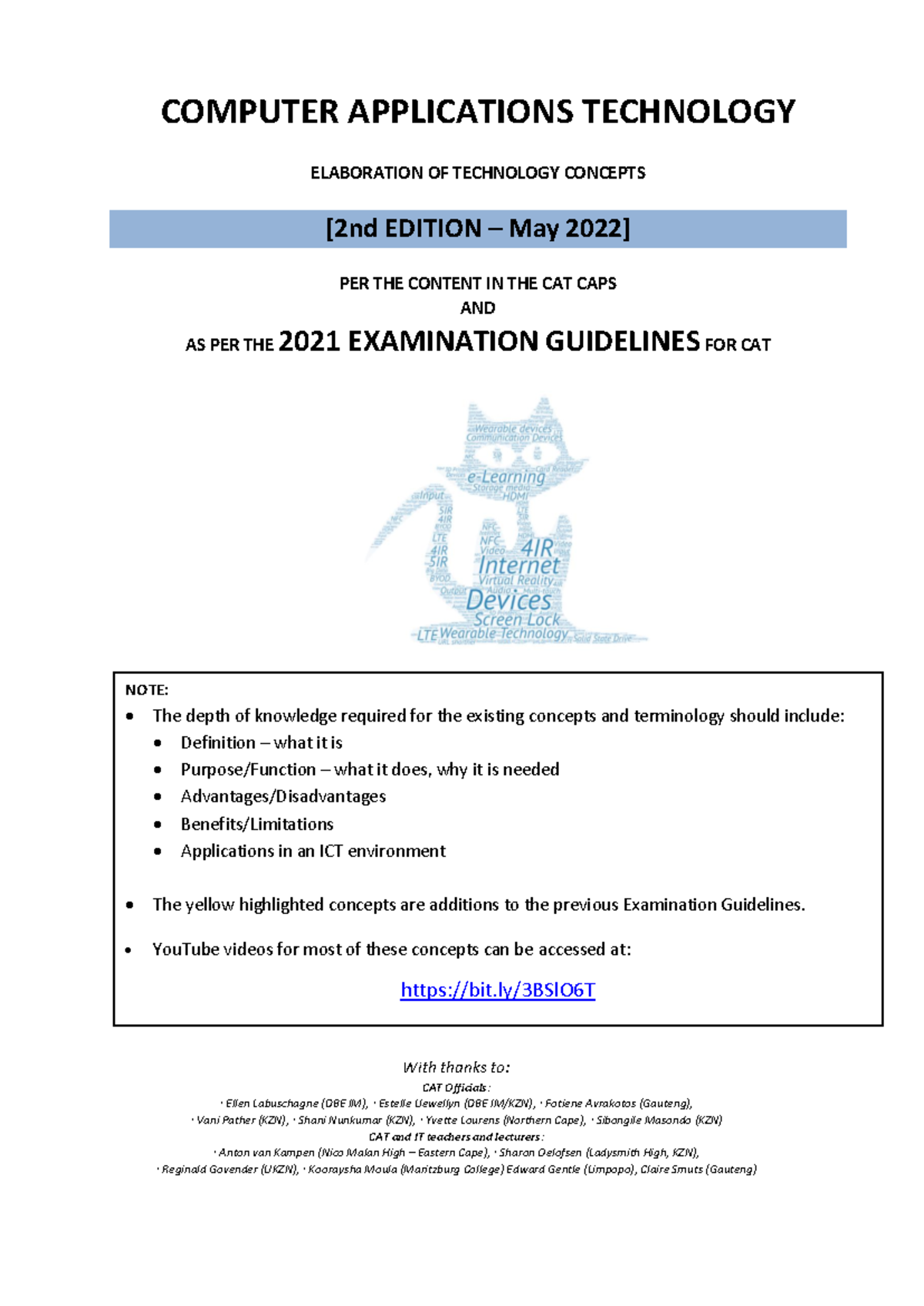 CAT tech terms per 2021 Exam Guidelines Final 2nd Edition (May 2022 ...