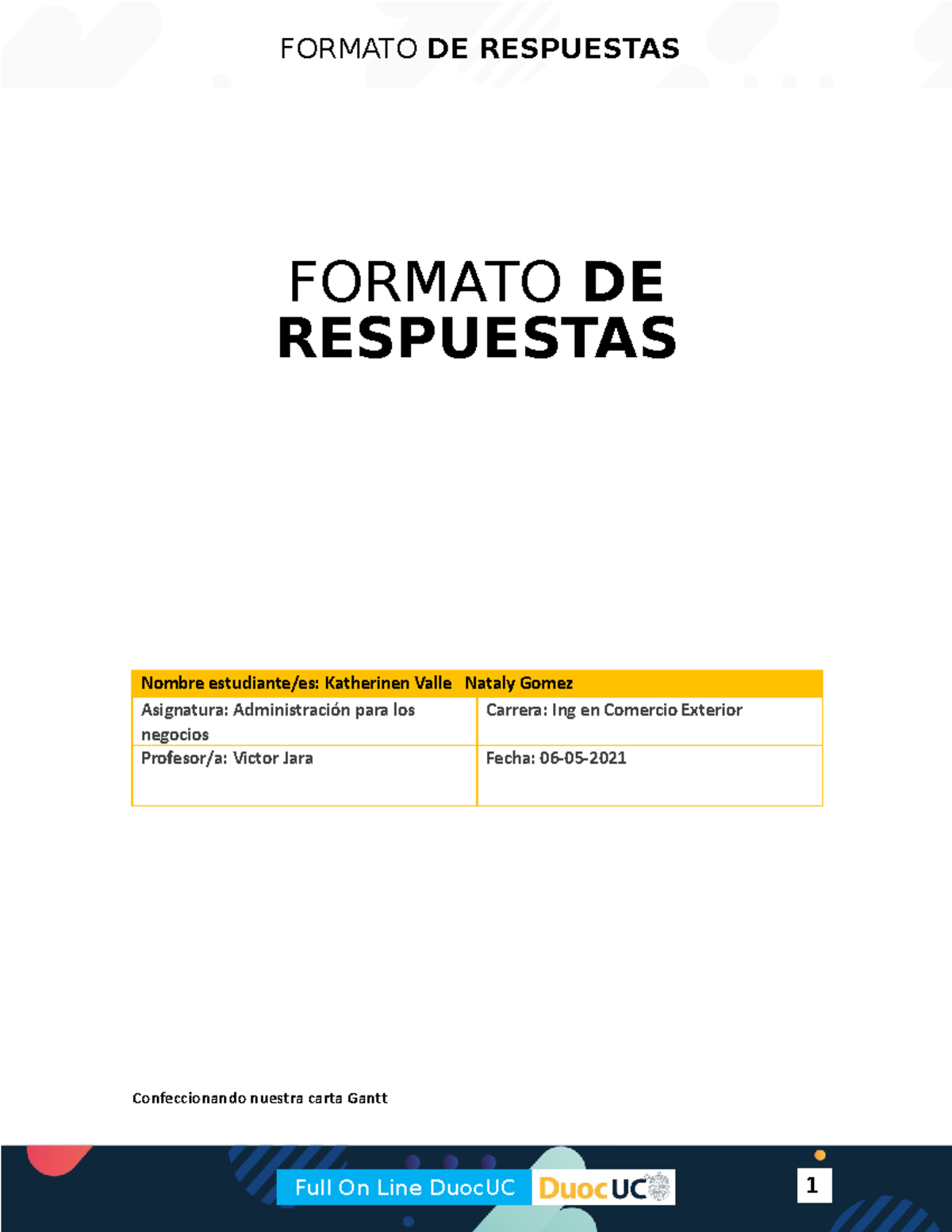 Carta Gantt - es sobre tema relacionado de una empresa para poder ...