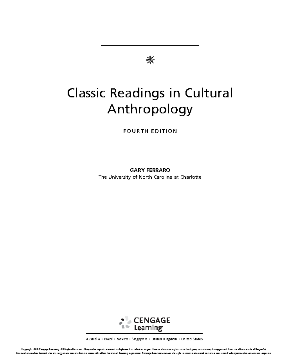 Week 6 (Sup) - Tannen Rapport talk and report talk - GARY FERRARO The ...