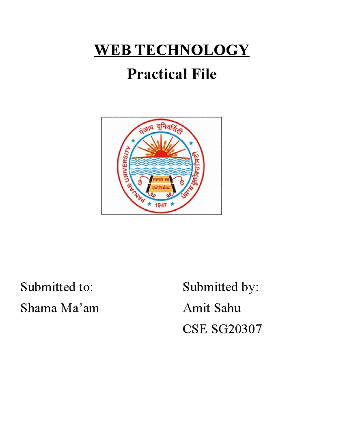 Prctl fl - This is a descruotuiobn - WEB TECHNOLOGY Practical File ...