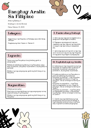 ESP 10 Quarter 1 Module 1 - Edukasyon sa Pagpapakatao Unang Markahan – Modyul 1 : Ang Mataas na ...
