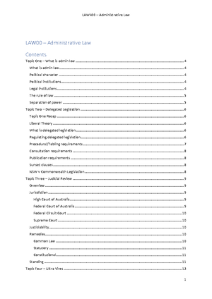 Admin Law 400 - Nick Garling- Final-Assignment 1 - T2 2023 - STUDENT NO ...