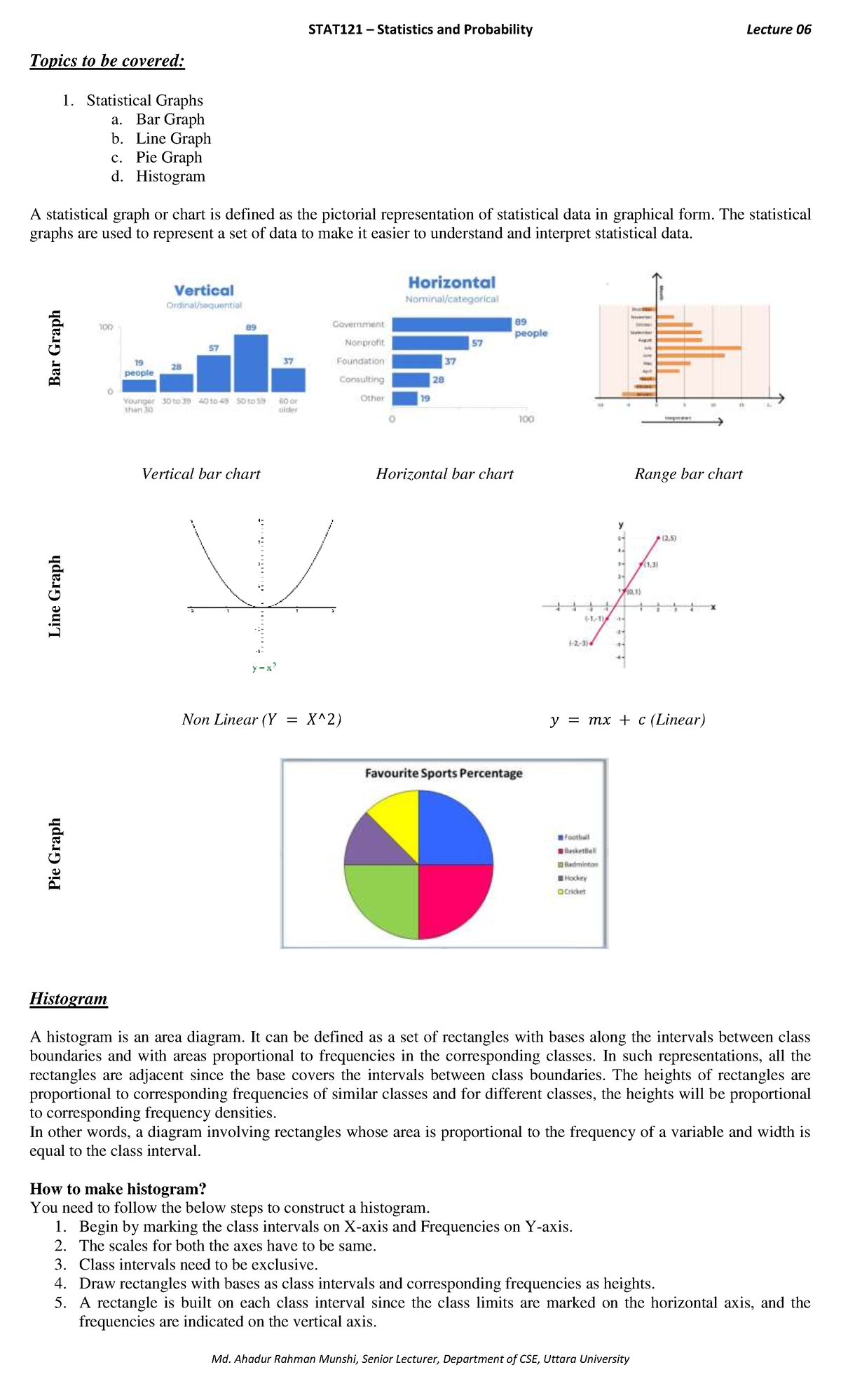Lecture 06 (S) - STAT121 – Statistics and Probability Lecture 06 Md ...