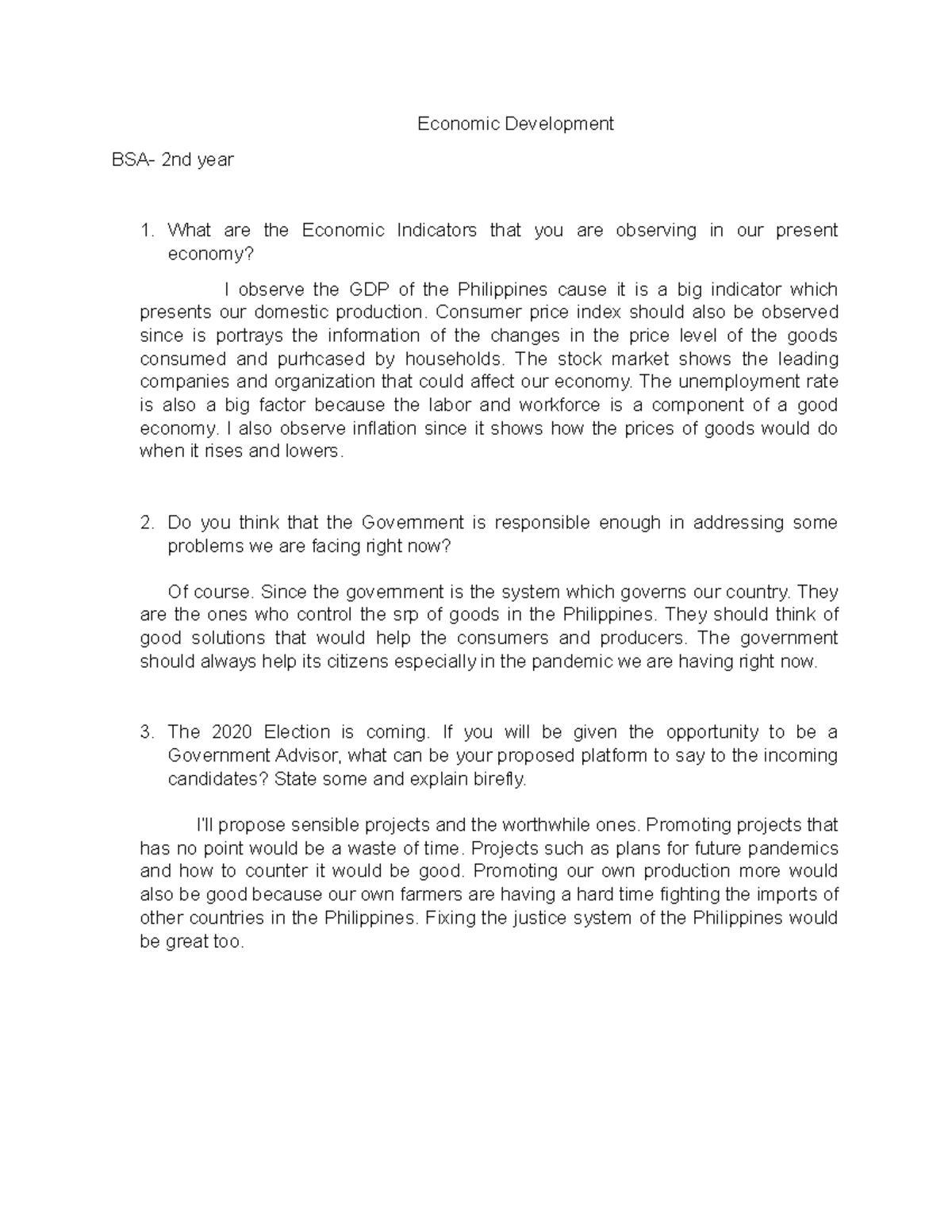 Introduction to Economic Development - Economic Development BSA- 2nd ...