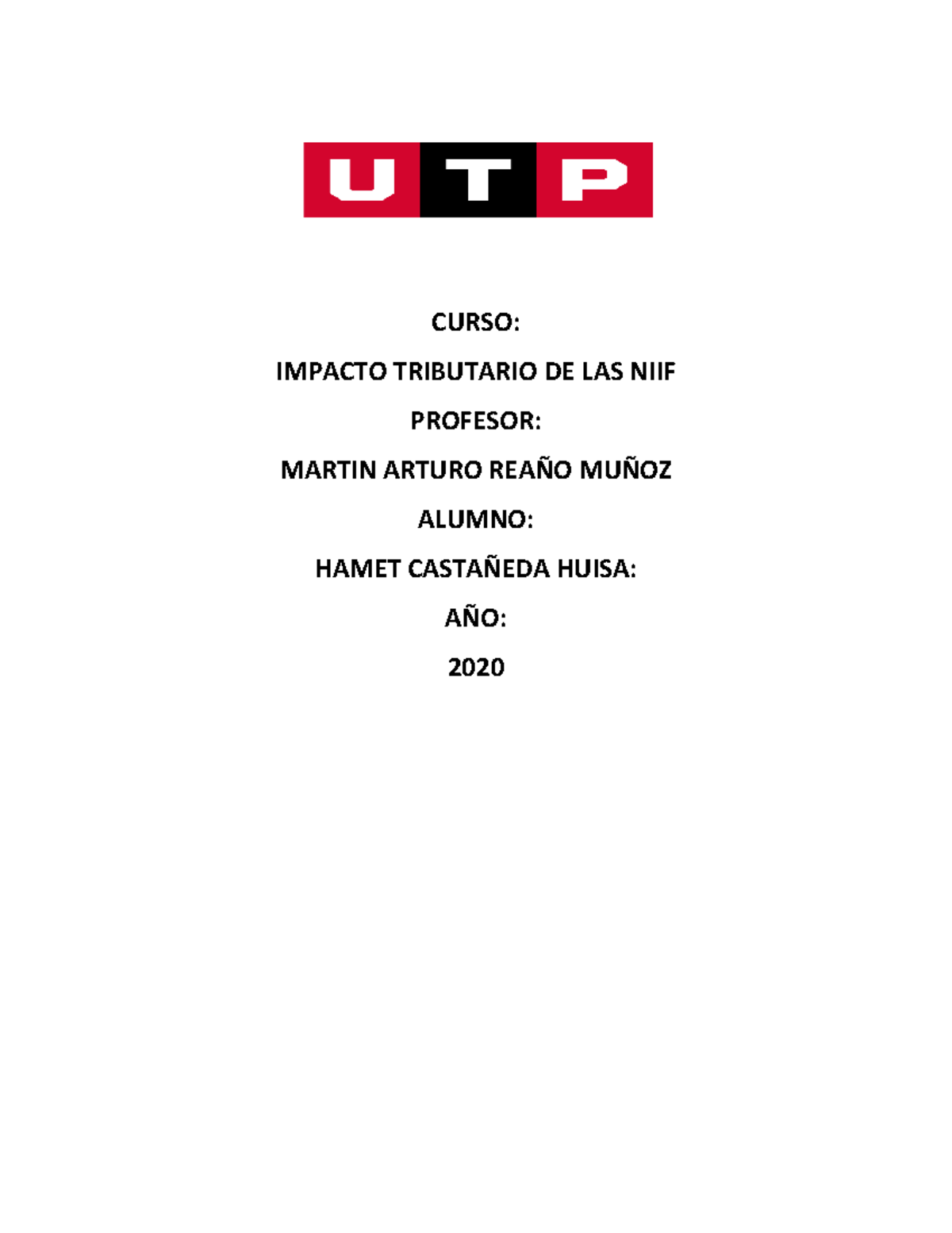 Ensayo NIC 2 - nicc - CURSO: IMPACTO TRIBUTARIO DE LAS NIIF PROFESOR ...