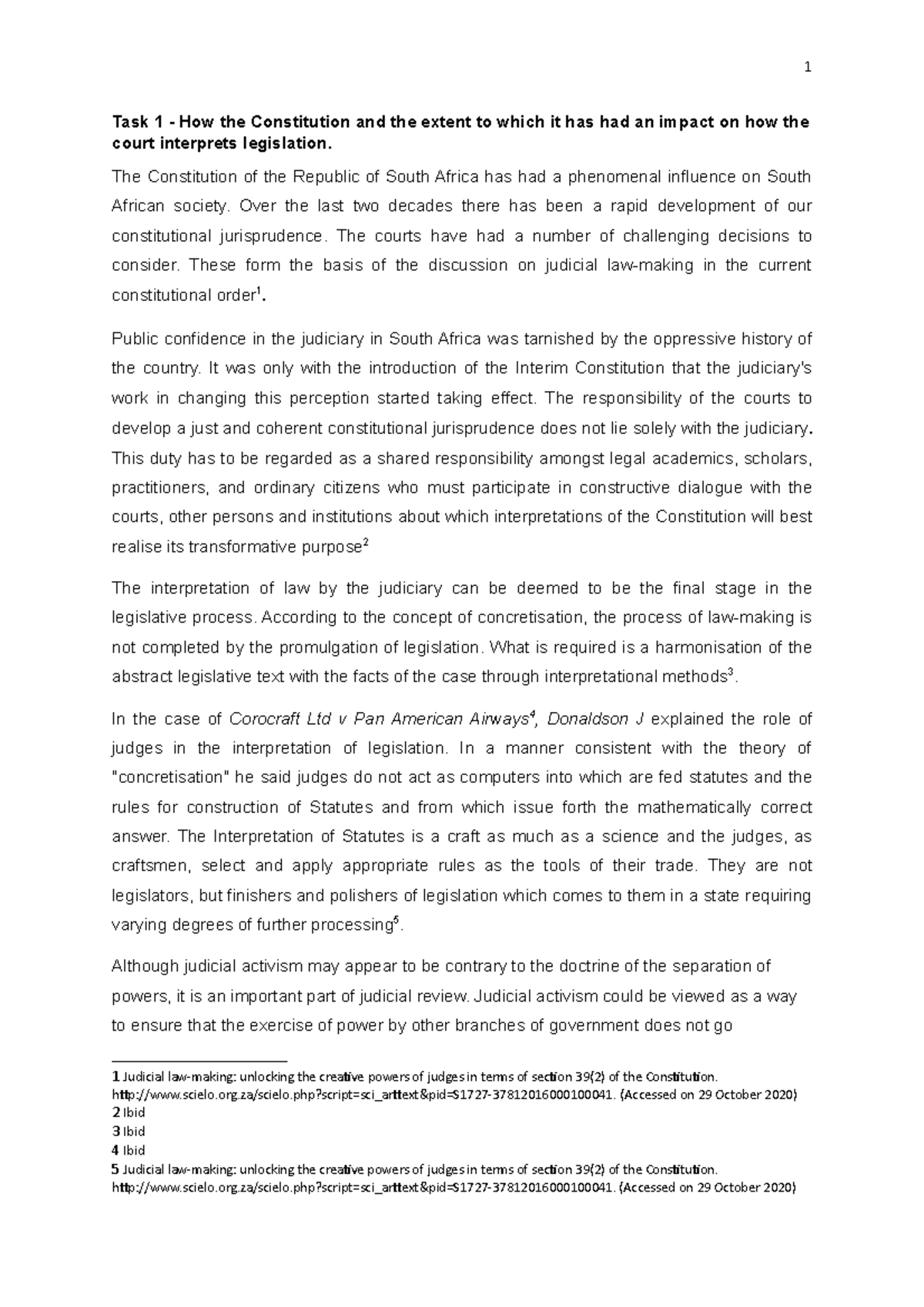 How the Constitution and the extent to which it has had an impact on ...