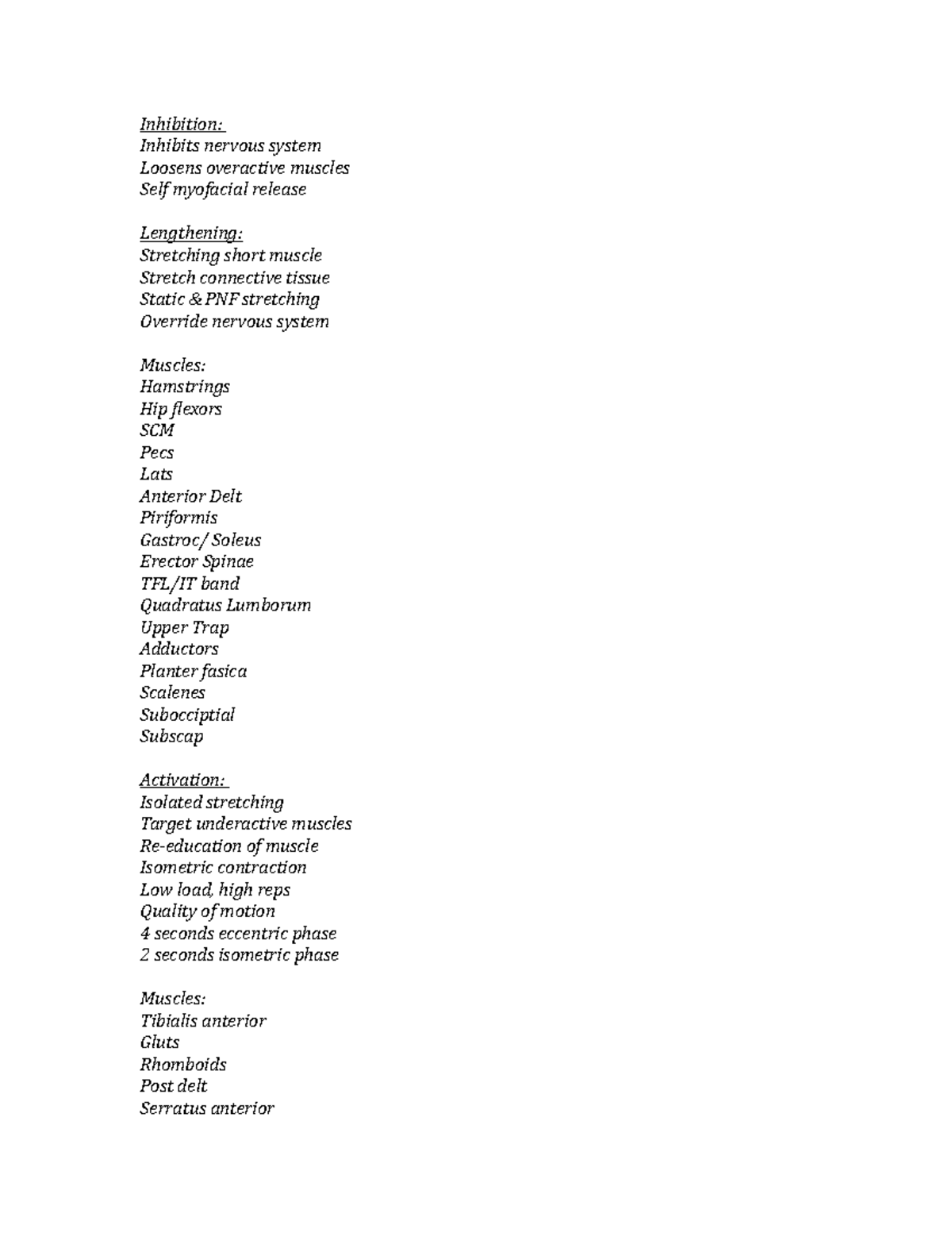 Inhibiation and Activation - Inhibition: Inhibits nervous system ...