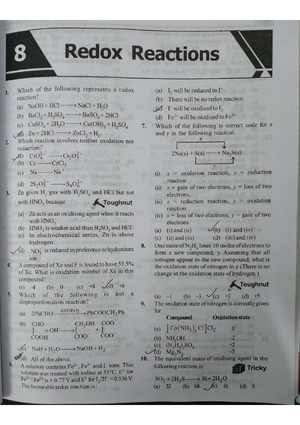 Oxidation Reduction Reactions E Science Lab - Oxidation-Reduction ...