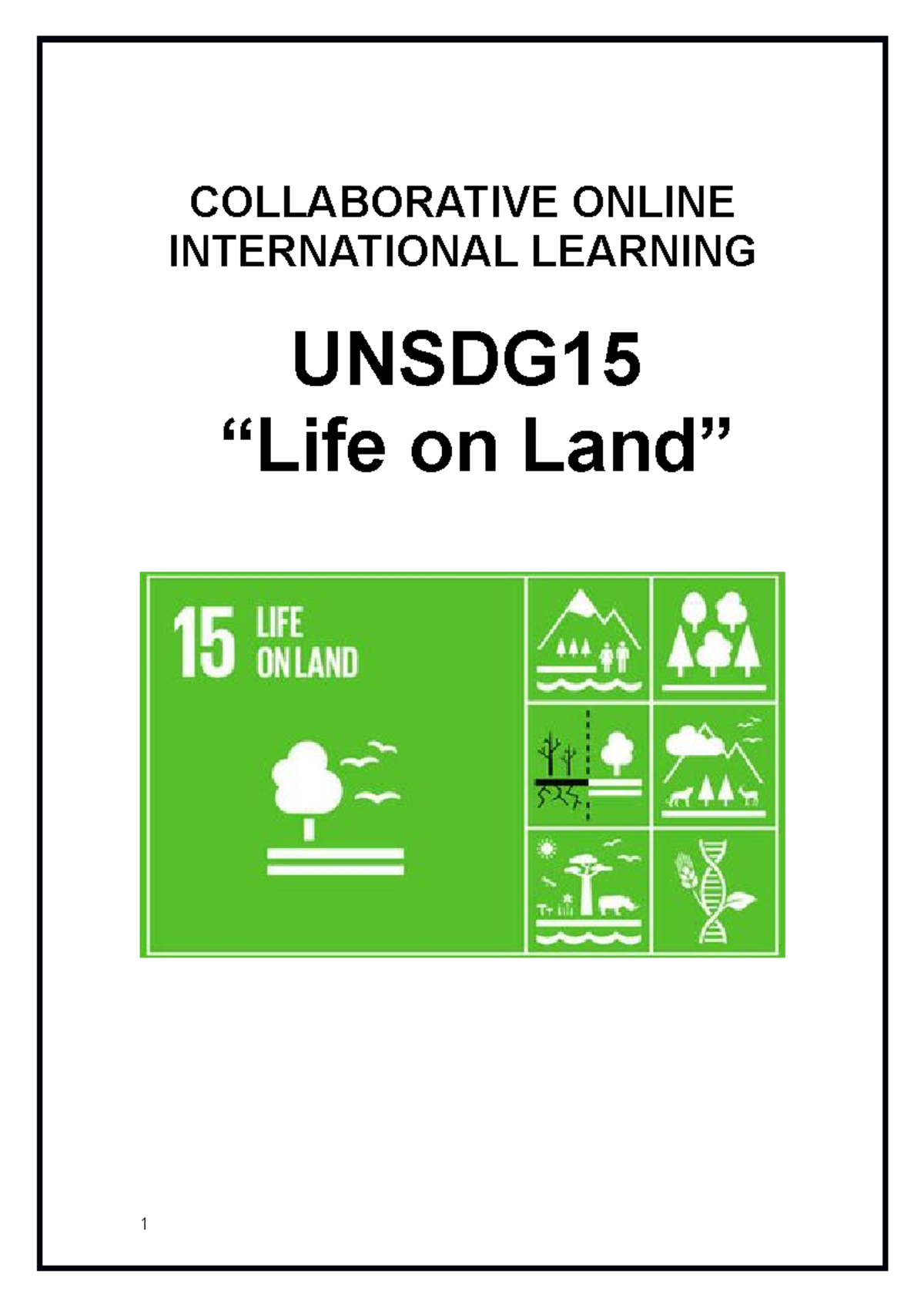 Collaborative Online International Learning - Unsdg 15 Life on Land ...