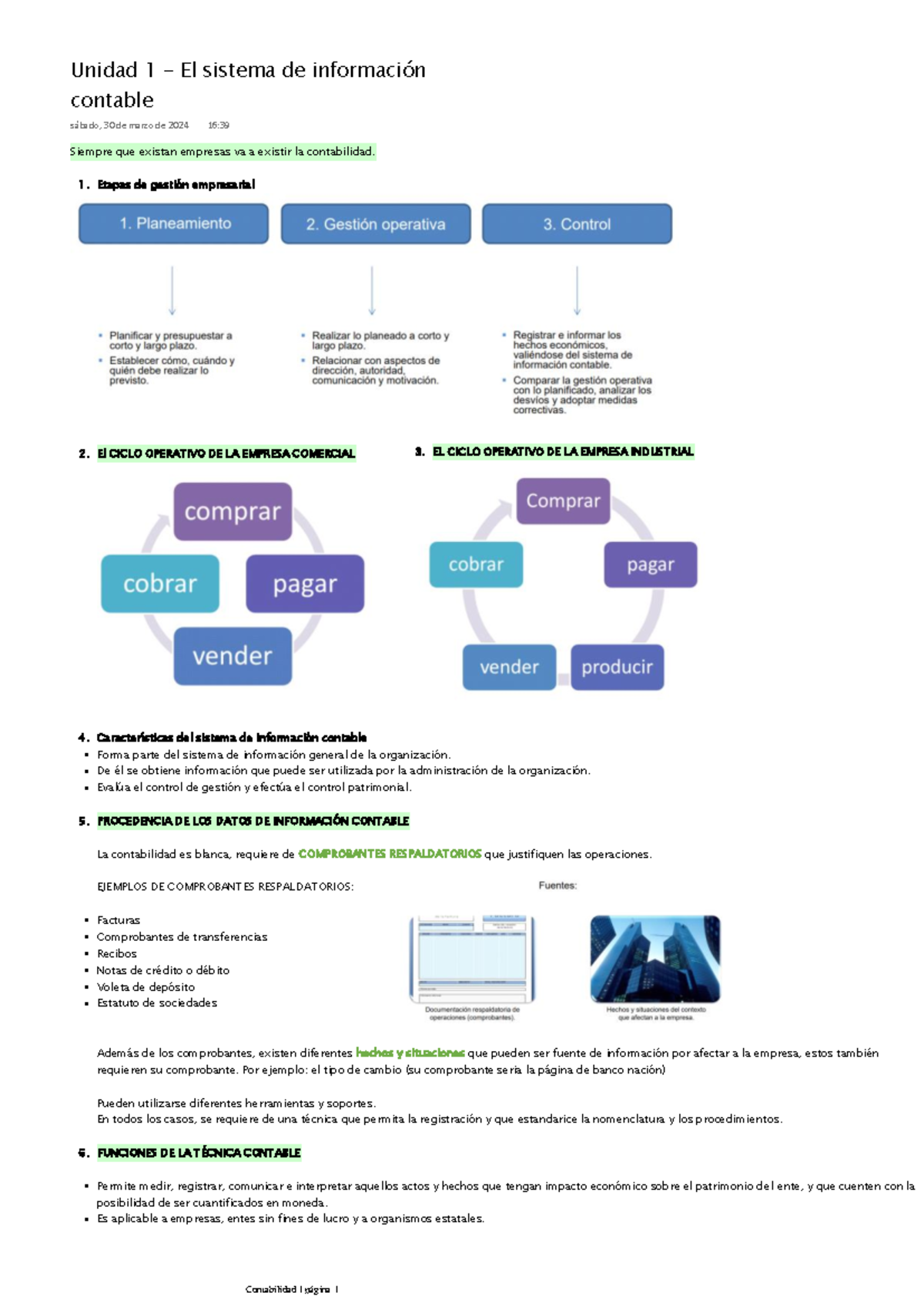 Unidad 1 - El sistema de información contable - Siempre que existan empresas va a existir la ...