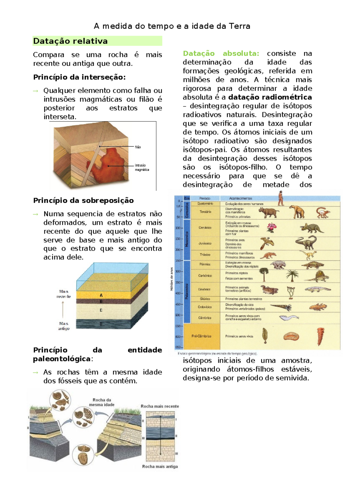 A medida do tempo e a idade da Terra - A medida do tempo e a idade da ...
