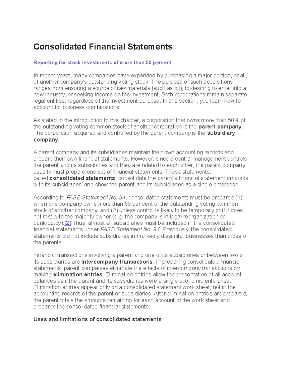 Consolidated Financial Statements - Consolidated Financial Statements ...