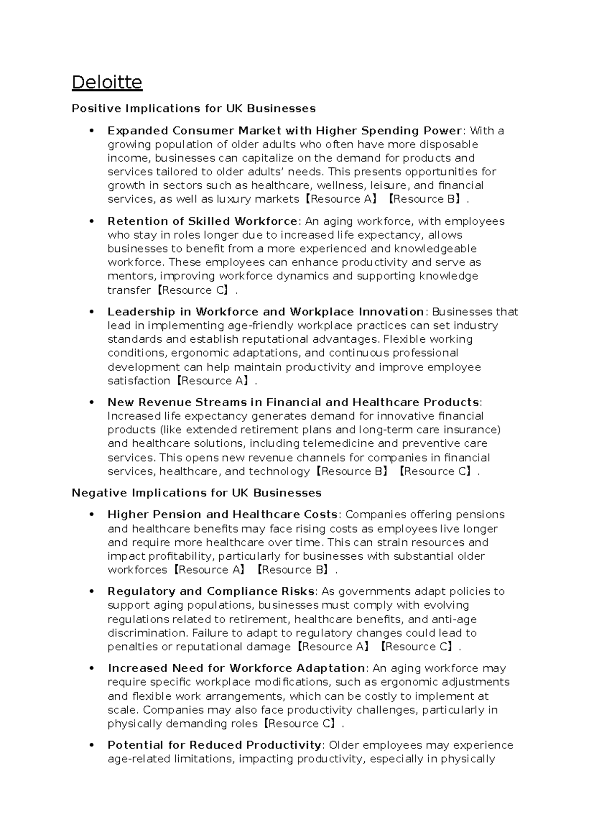 Deloitte Interview Preparation - Deloitte Positive Implications for UK ...