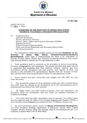 Do's and Dont's in Community Immersion - THINGS TO REMEMBER. THINGS TO ...