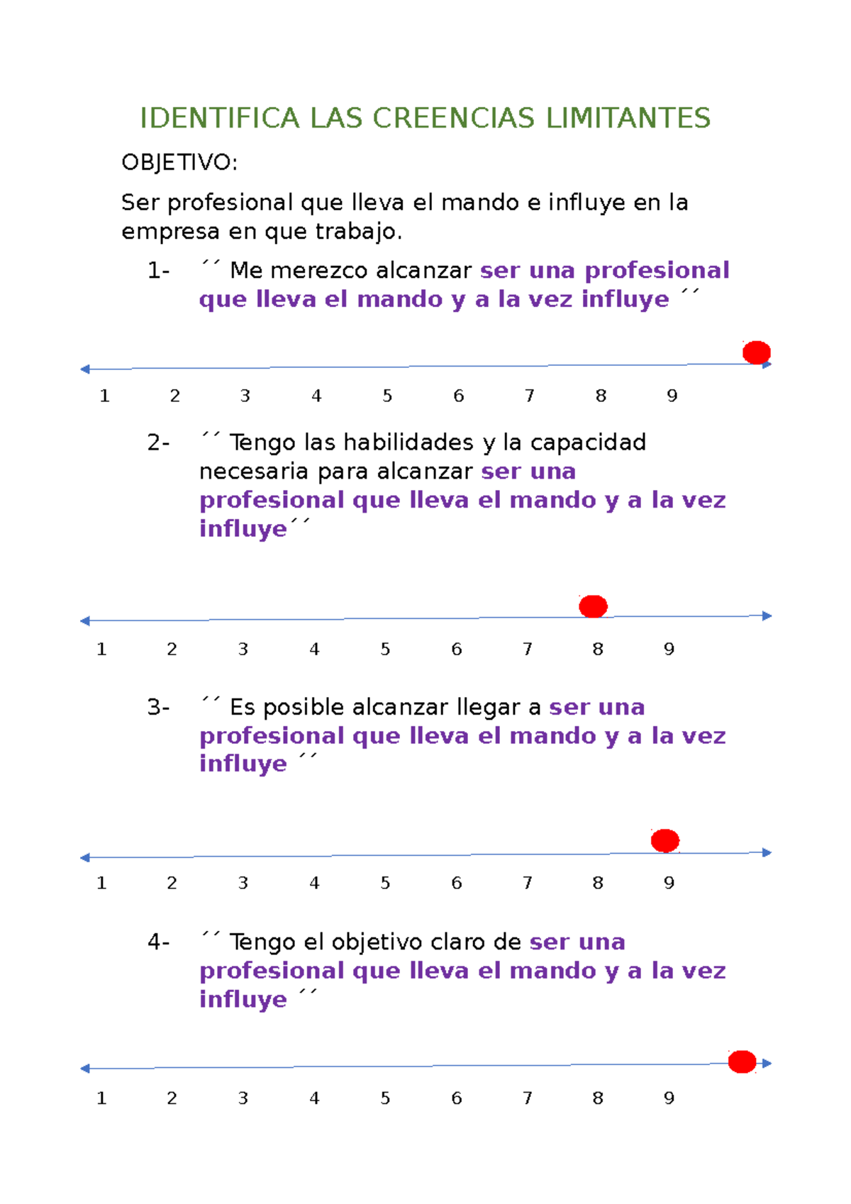 Identifica LAS Creencias Limitantes - IDENTIFICA LAS CREENCIAS ...