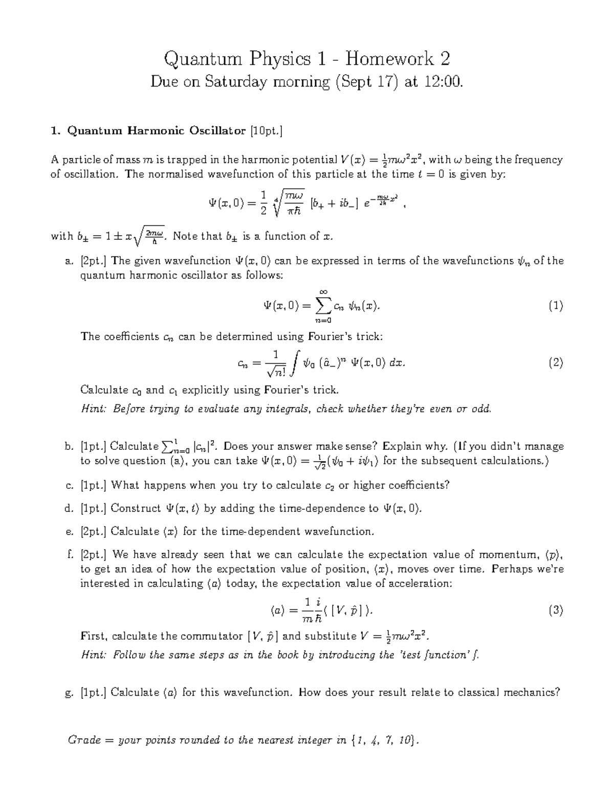 QP HW2 Questions - Exercises for self study - Quantum Physics 1 ...