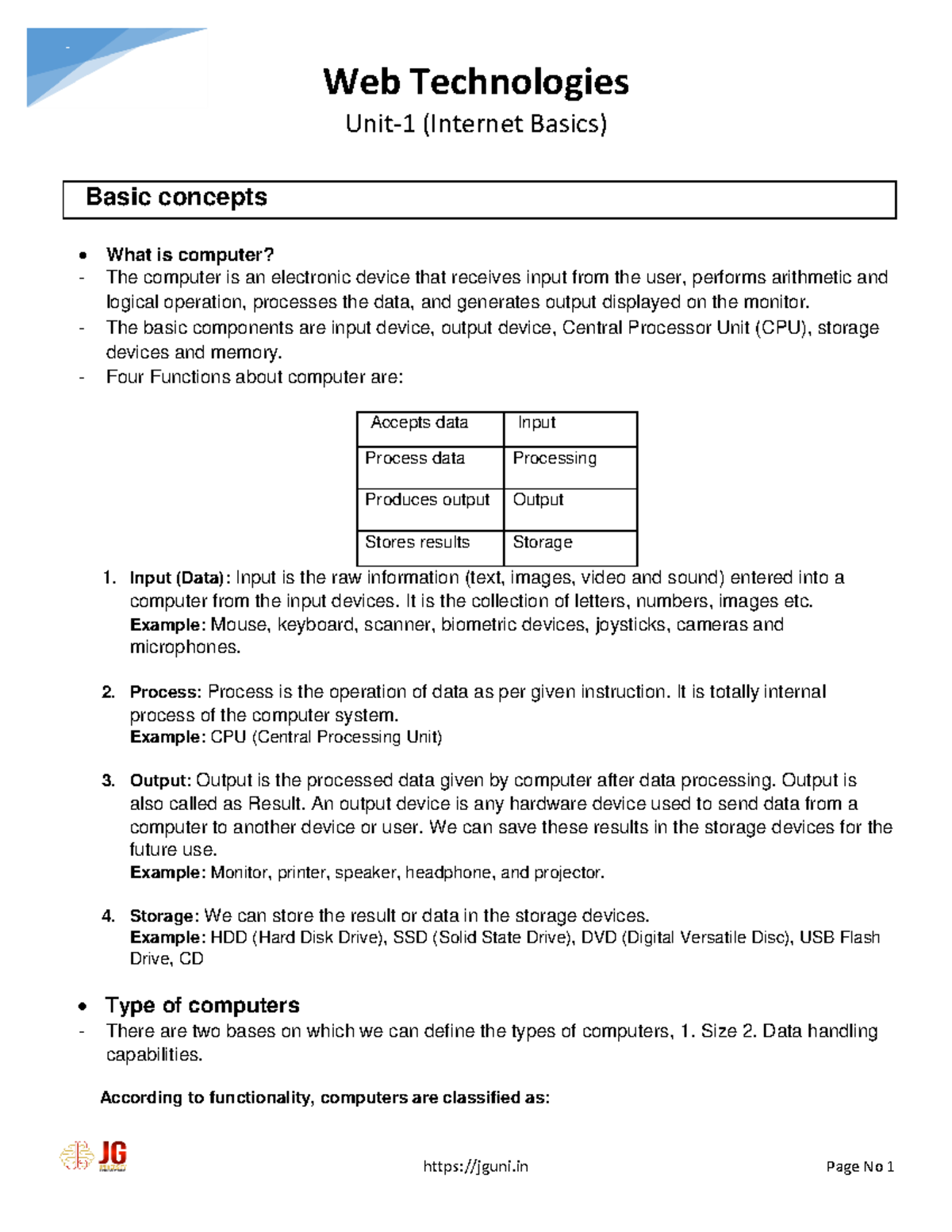 Web Technologies - Unit 1 - Web Technologies Unit-1 (Internet Basics ...