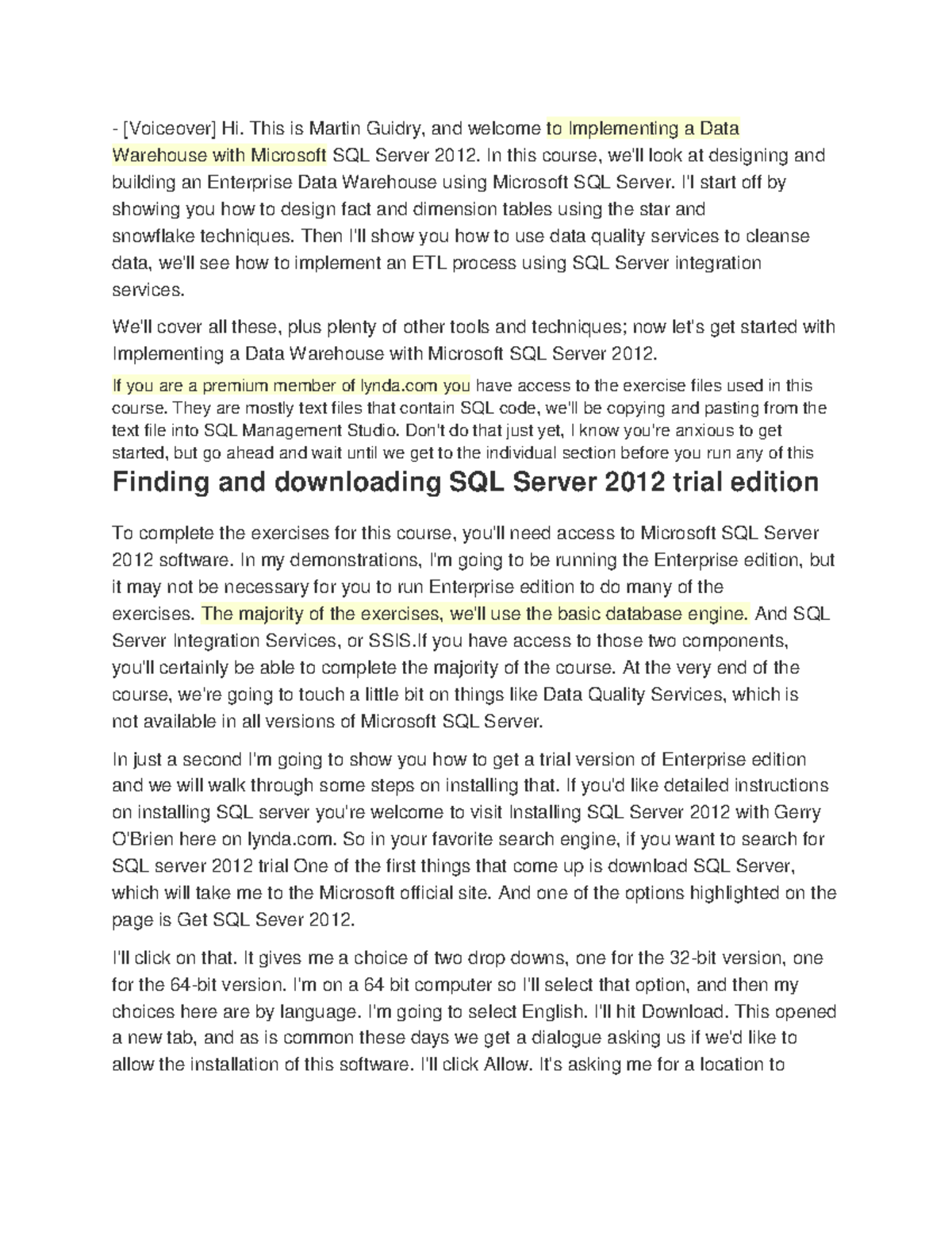 Chapter 6-Implementing a Data Warehouse with Microsoft SQL Server 2012 ...