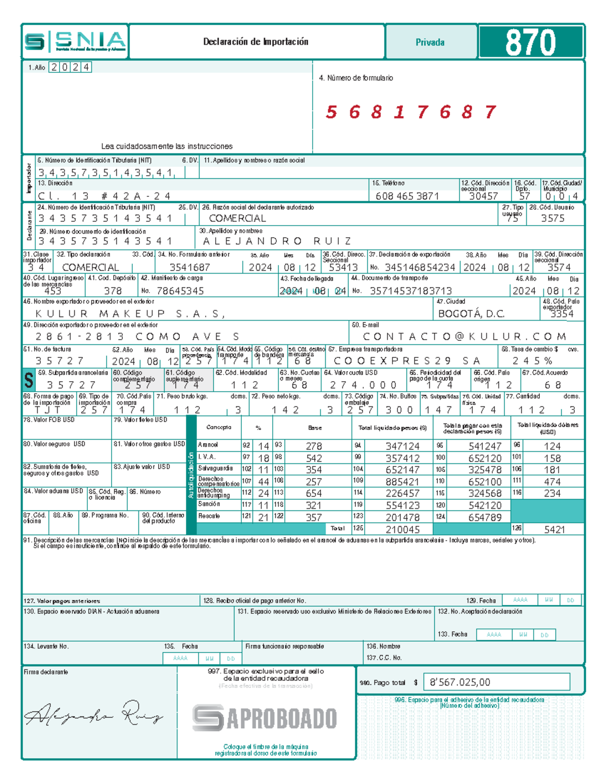 60-23 DOC DIAN RUT - DOCUMENTO DIAN RUT EJEMPLO - AAAA MM AAAA MM DD S ...