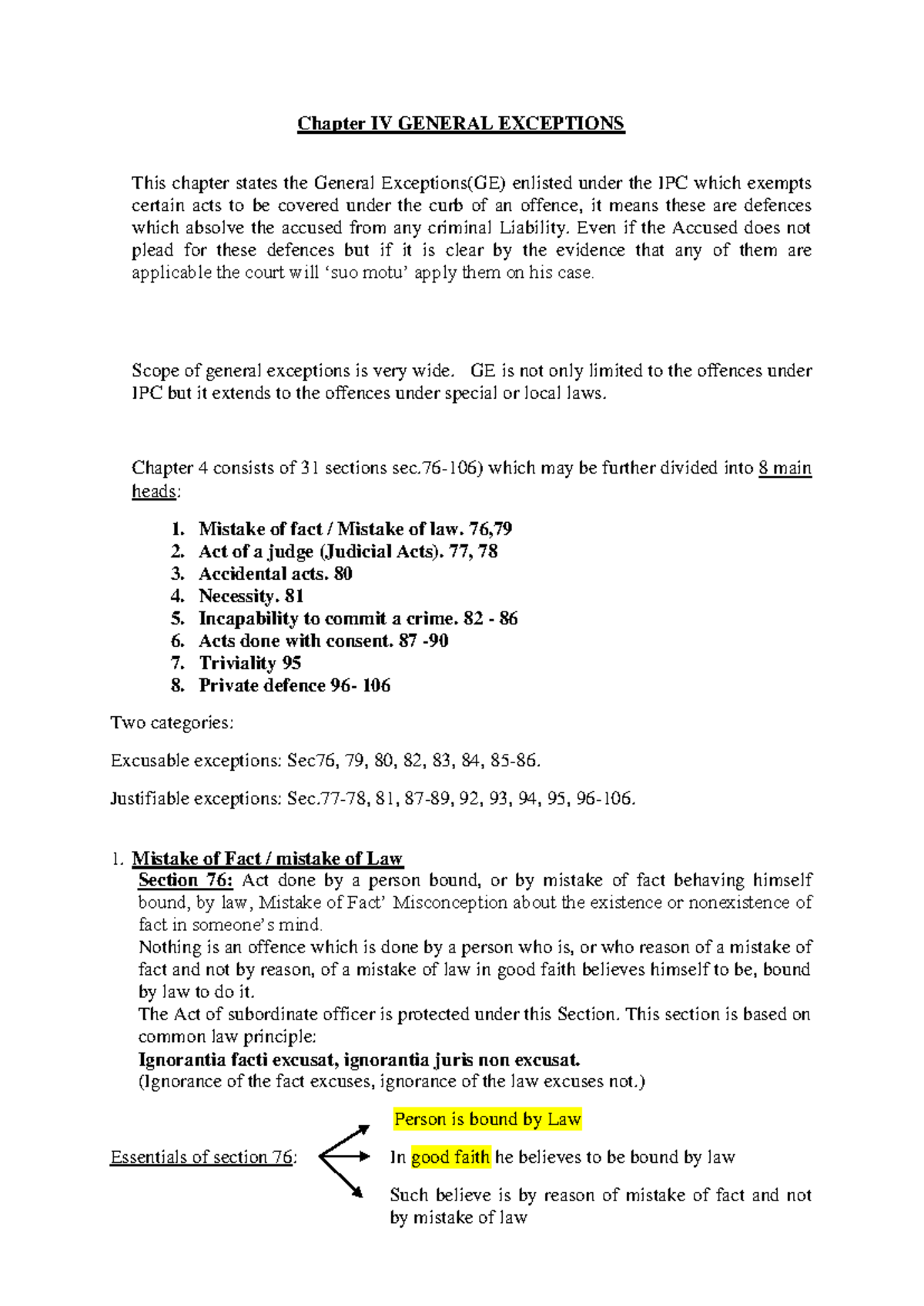 06 Chapter 4 General Exceptions - Chapter IV GENERAL EXCEPTIONS This ...
