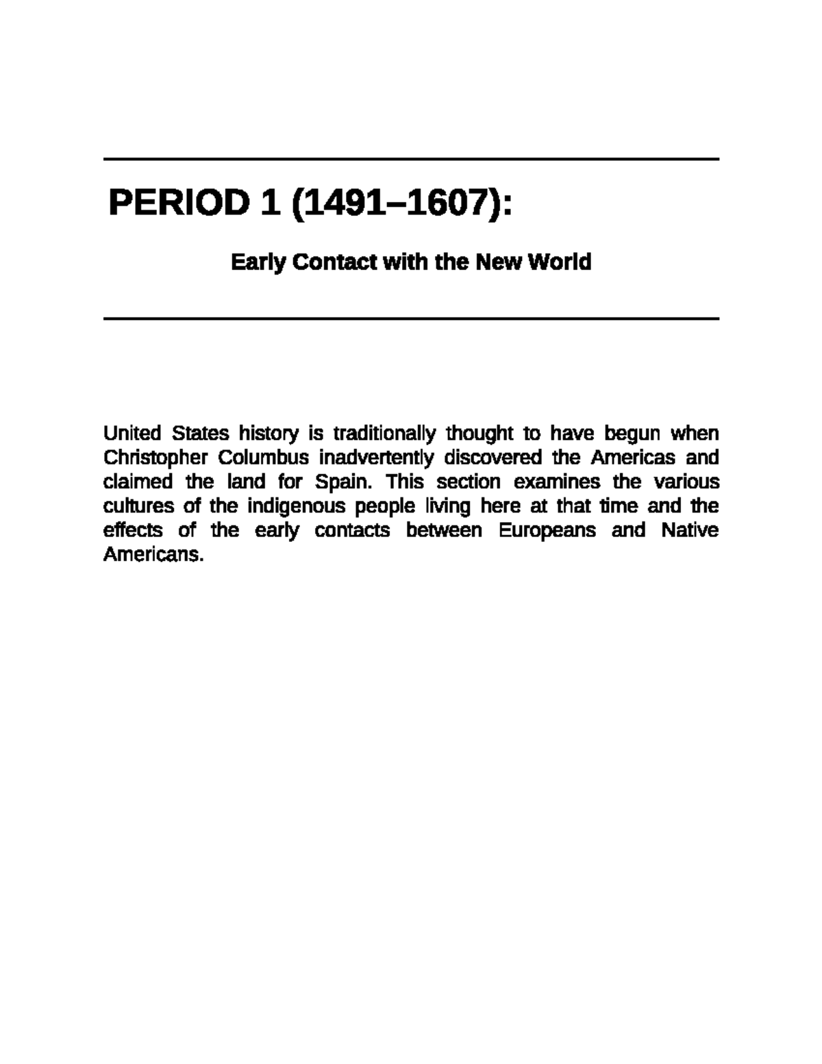 ASAP U.S. History Unit 1 - Studocu